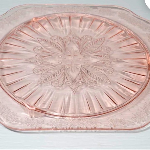 Jeanette | Kitchen | Jeanette Co Pink Adam Depression Glass Plate ...
